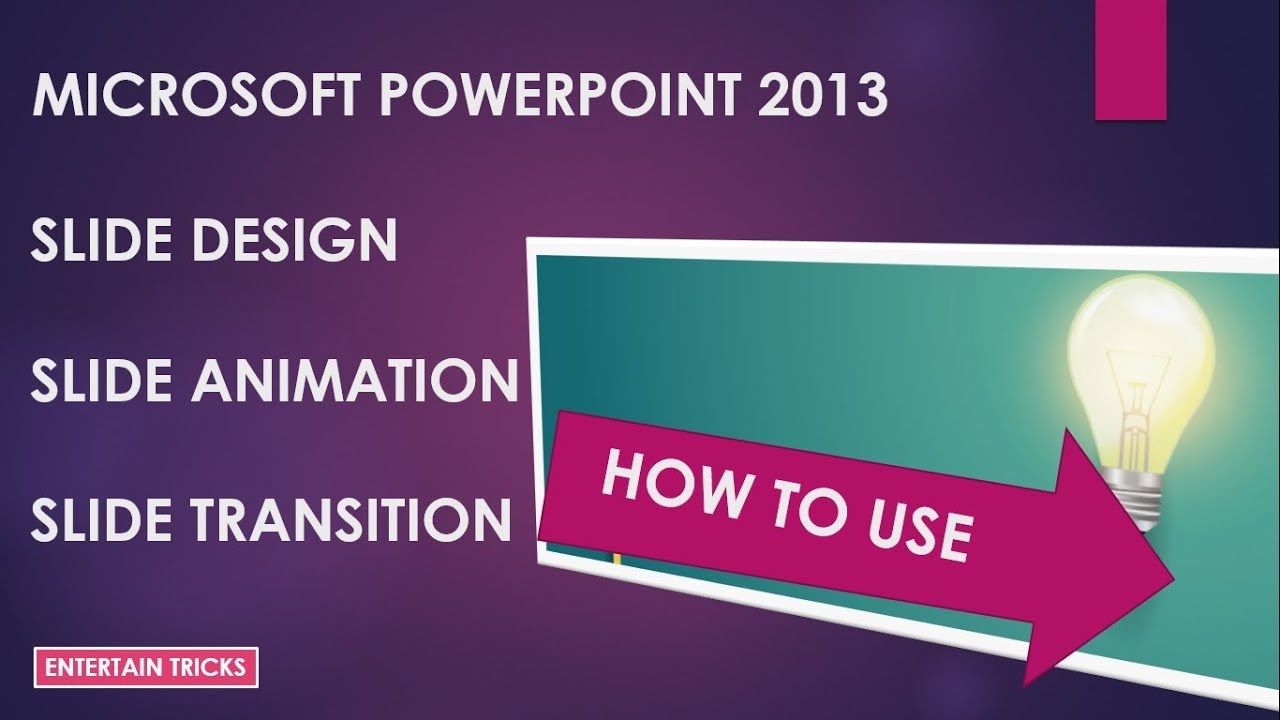 Ms PowerPoint 2013 Tutorial 2 of 5 - Use Slide Design Transition and ...