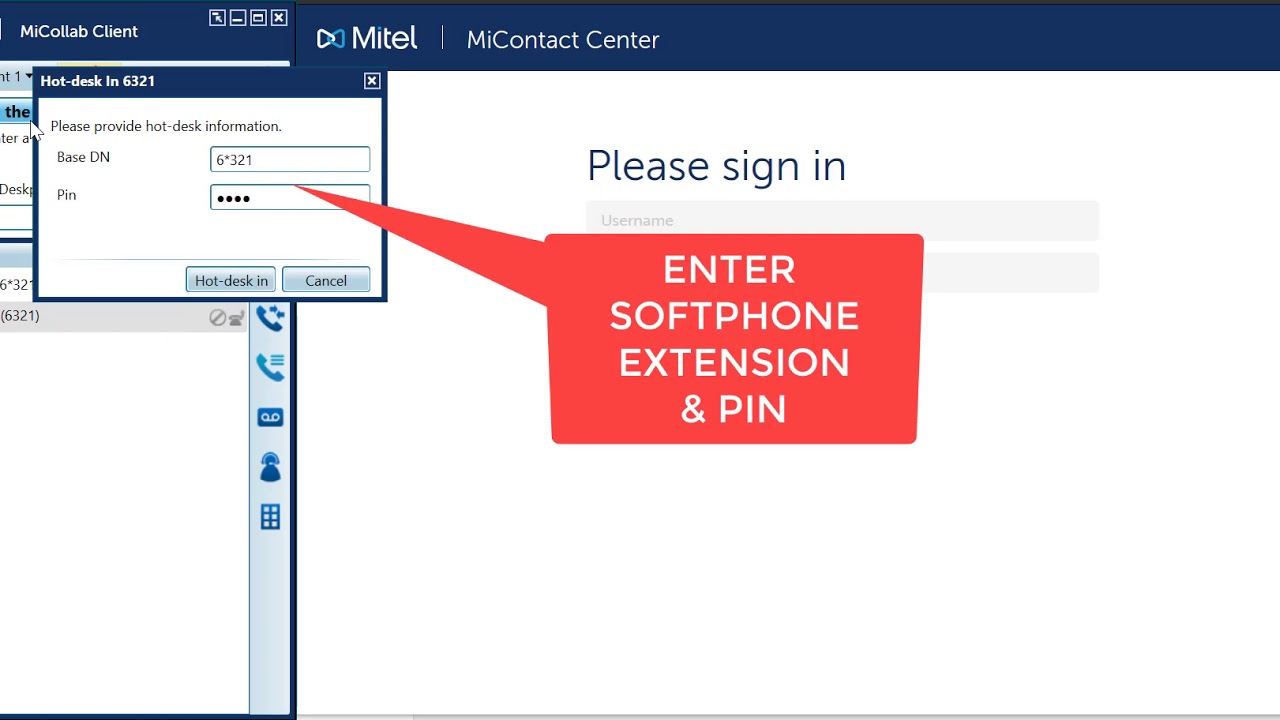 Legacy MiCollab Softphone Agent Log In - YouTube