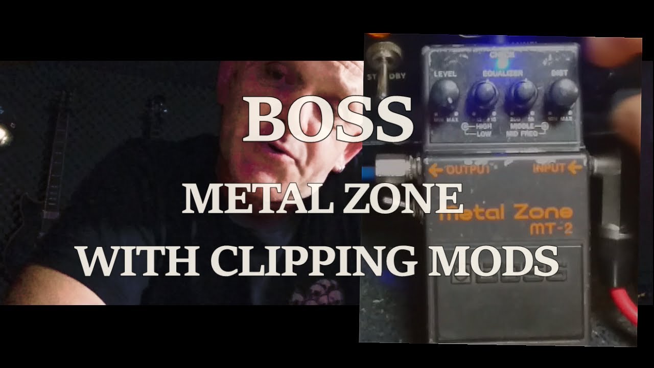 BOSS MT-2 METAL ZONE WITH CLIPPING MODS [ sound check ] Power chords ...