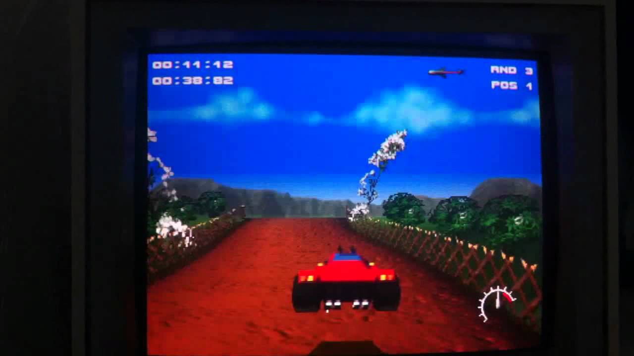 Amiga 3d racing game on AGA - demo on Aminet - YouTube