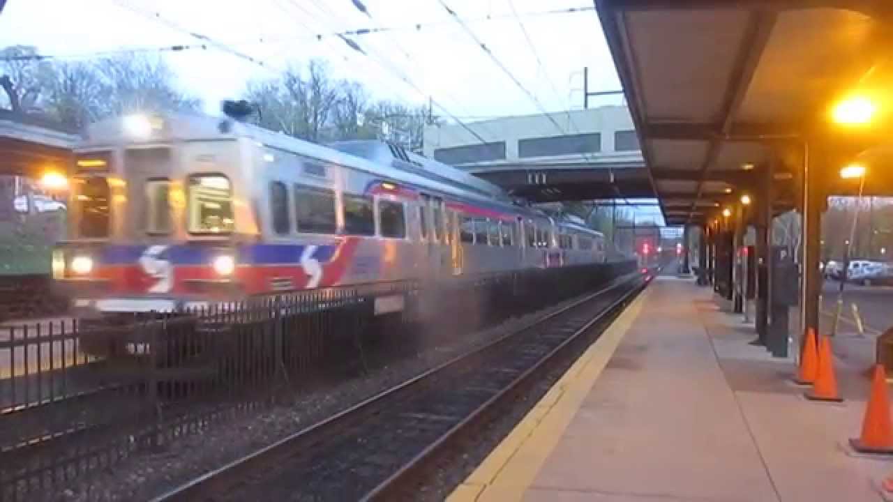 A Few SEPTA Trains With Silverliner V's at Jenkintown - YouTube