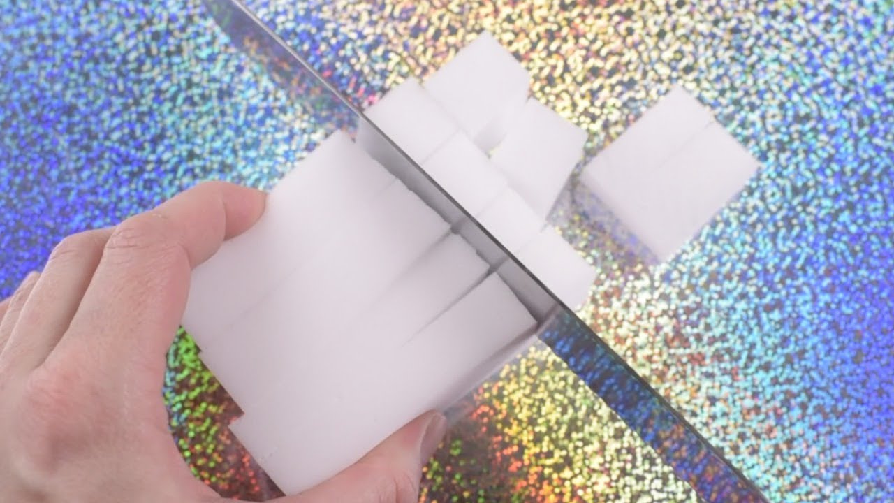 SPONGE CUTTING FOR JELLY CUBE SLIME - YouTube