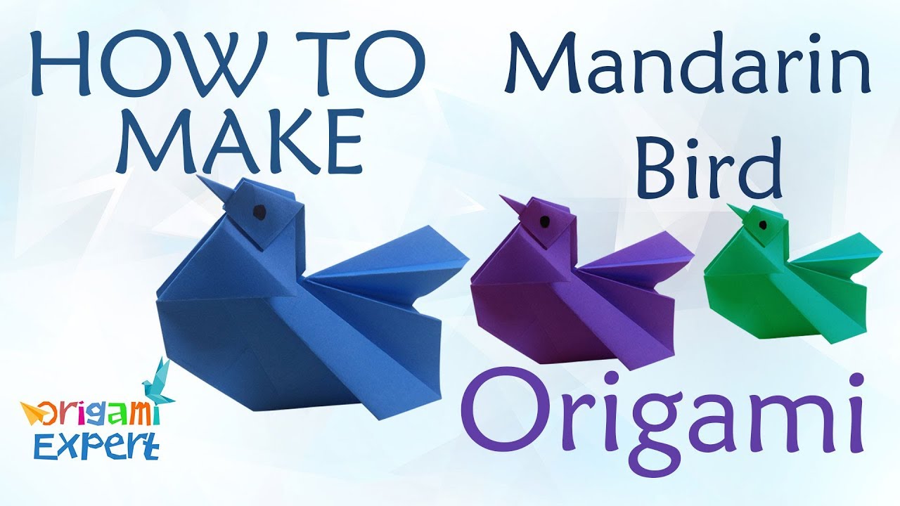 How to Make Origami Mandarin Bird - Easy instructions step by step ...
