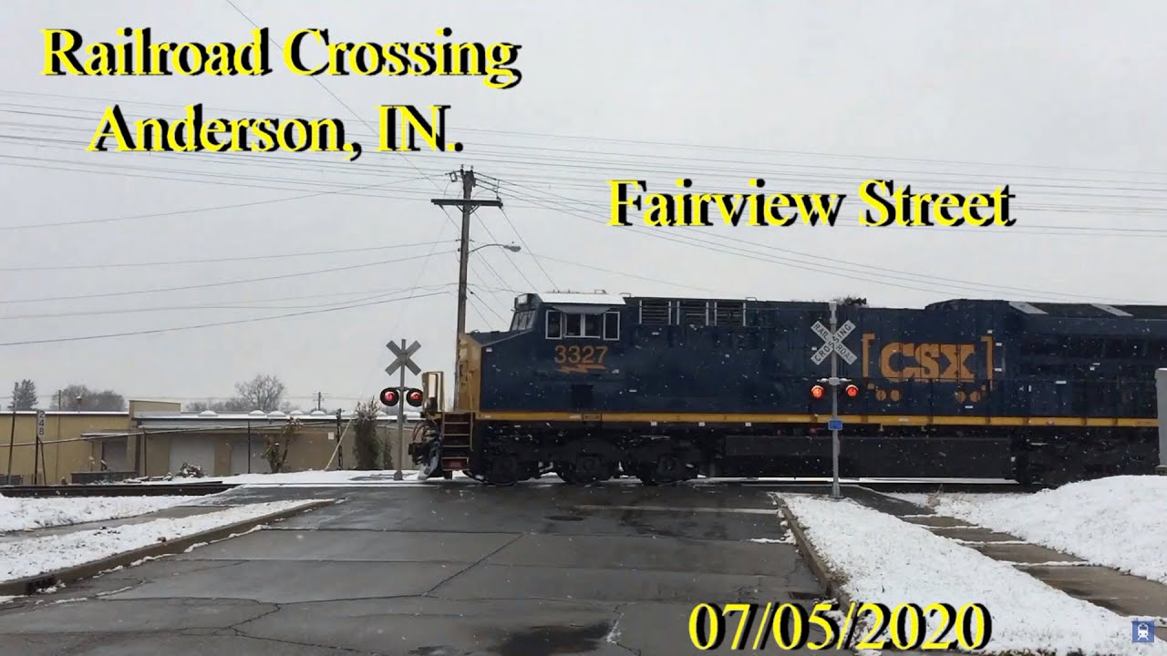 Railroad Crossing: Fairview Street in Anderson, IN. [CSX] Main Track 2 ...