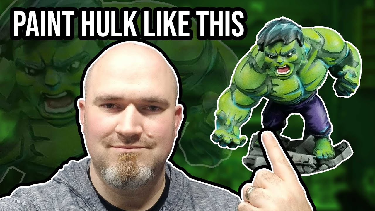 Painting HULK from Marvel United - Illustration / Comic Style Tutorial ...