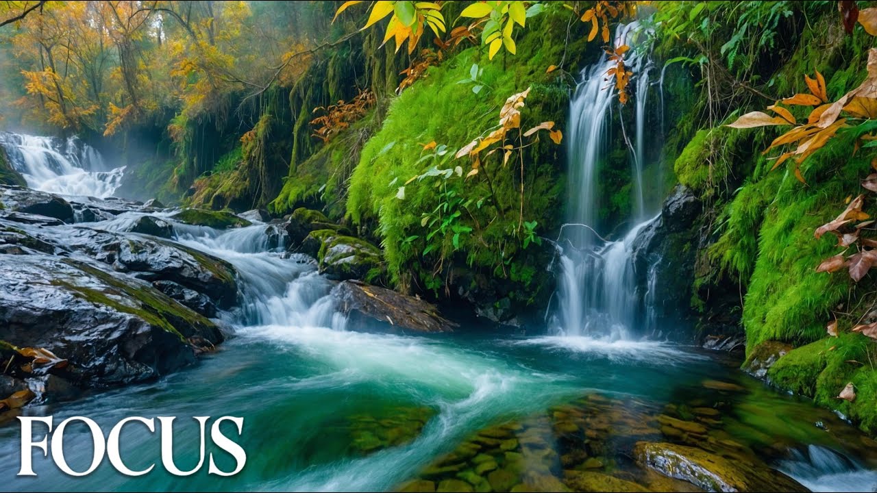Gentle Mountain Stream Flowing - Relaxing Nature Ambience for Sleep and ...