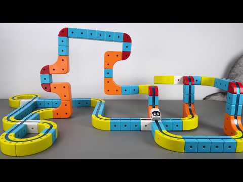 11 Minute ASMR Toy Unboxing Video: Magical Magnetic Track Building Blocks Toy Train | Toy Review