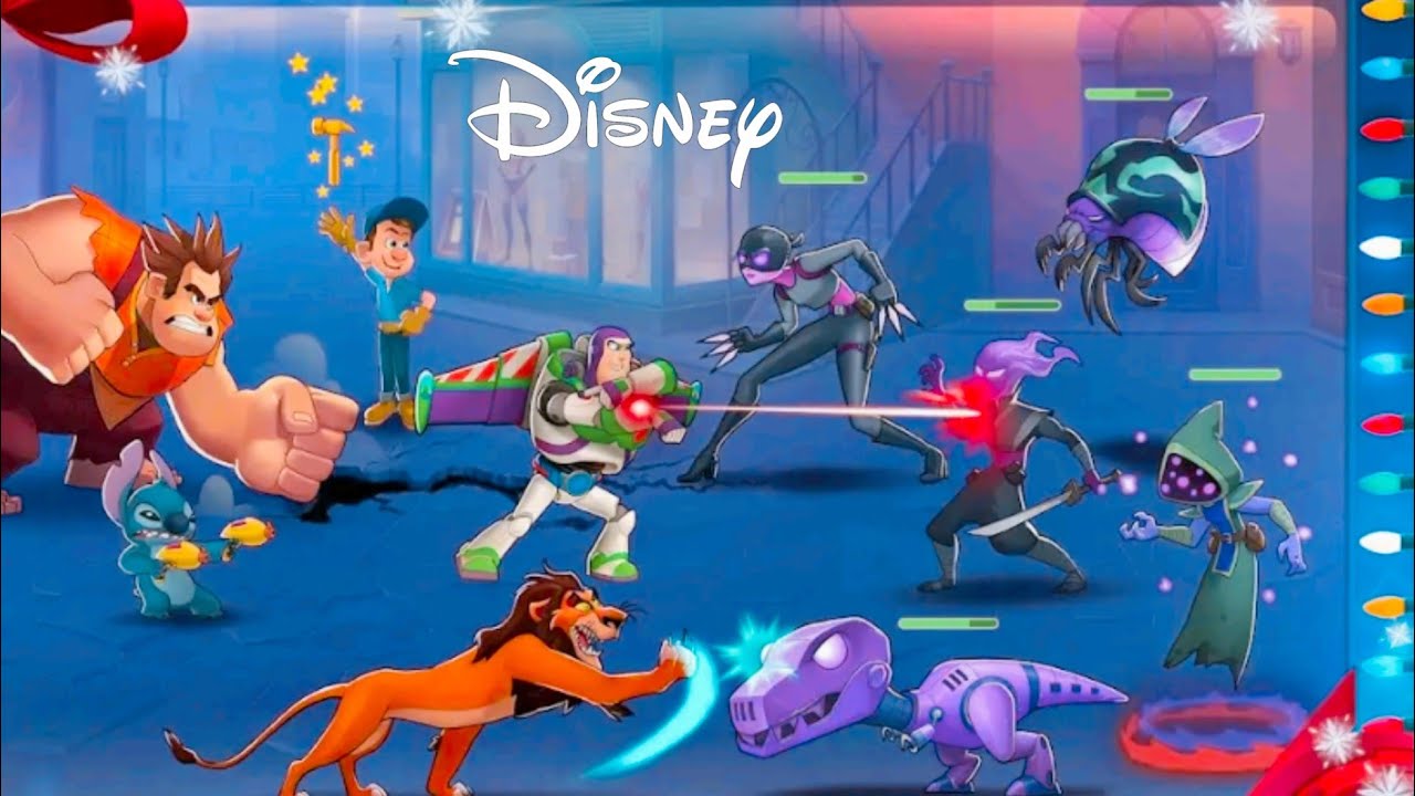 Cartoon characters are fighting Gameplay Disney Heroes! - YouTube