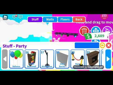 Building my party room (adopt me) - YouTube