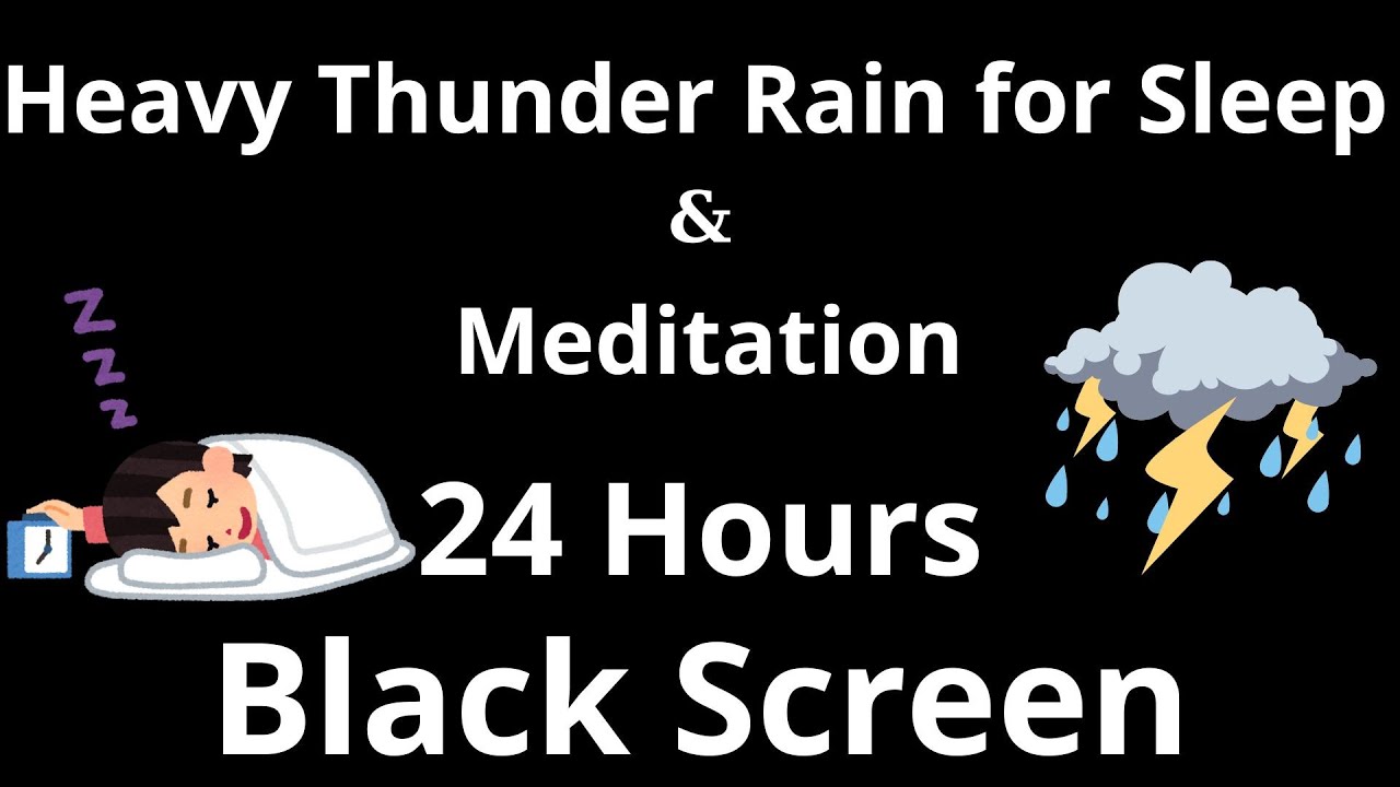 Loud Rain and Thunder at Midnight | Sleep, Study, Relax - YouTube