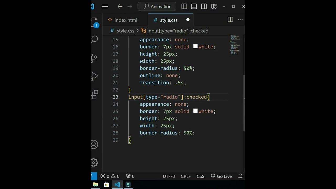 How To Use Radio Button Animation Using Html And Css Html Css Html