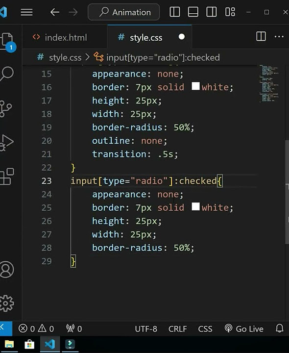 How To Use Radio Button Animation Using Html And Css Html Css Html