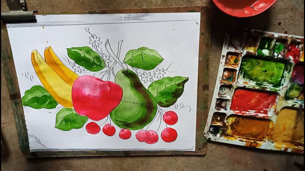 Still Life Water Color for Primary, 1st, 2nd & 3rd Year students - YouTube
