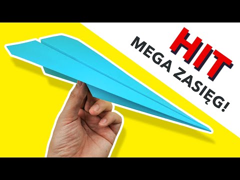 SAMOLOT Z PAPIERU BARDZO DALEKO LATAJĄCY SAMOLOT Z PAPIERU -  DUŻY ZASIĘG BEST PAPER AIRPLANE