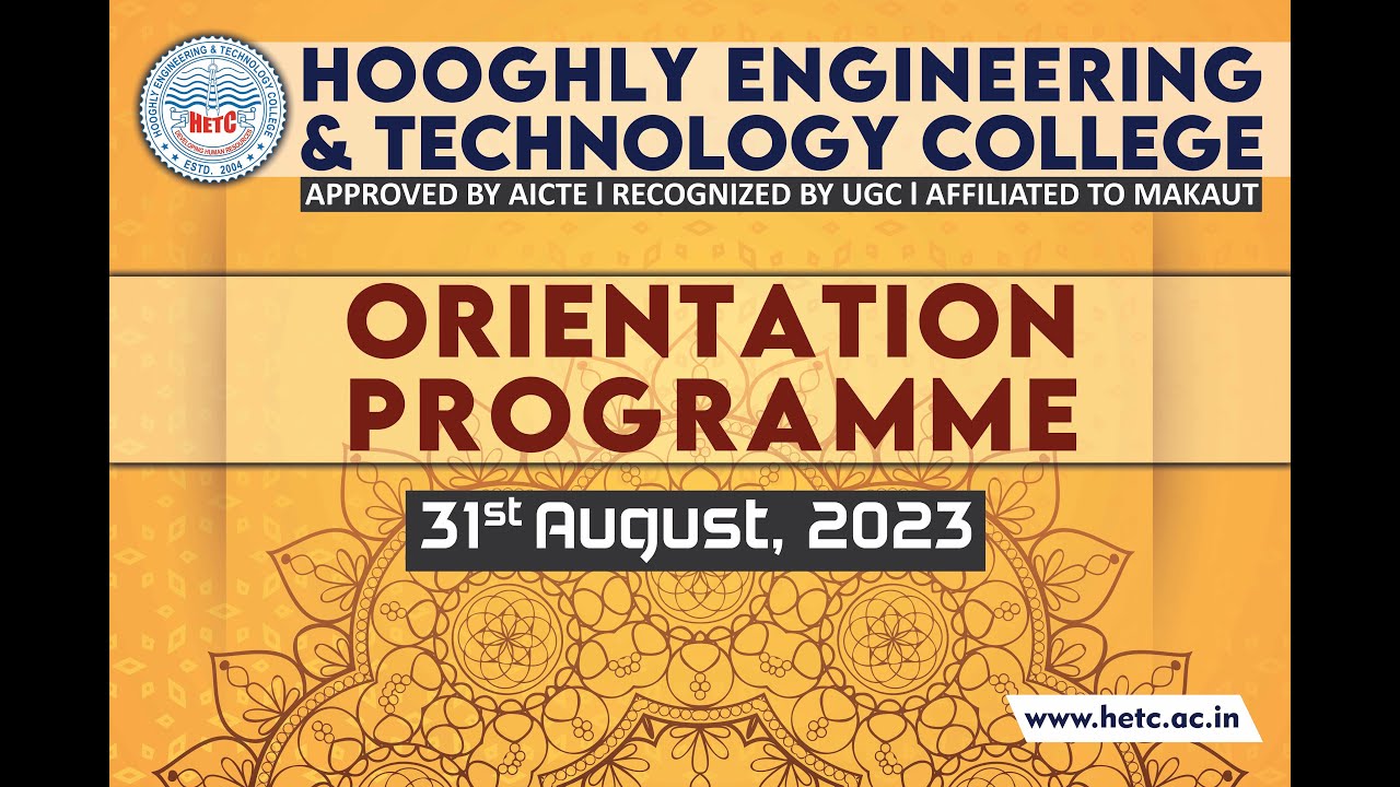 Orientation Day 2023 || Hooghly Engineering & Technology College - YouTube