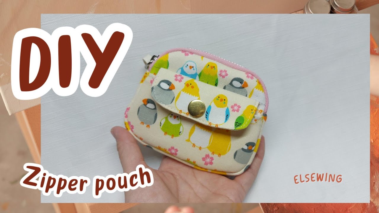 How to make bag DIY Zipper pouch - YouTube