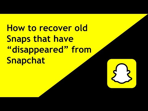 How to recover old Snaps that have “disappeared” from Snapchat - YouTube