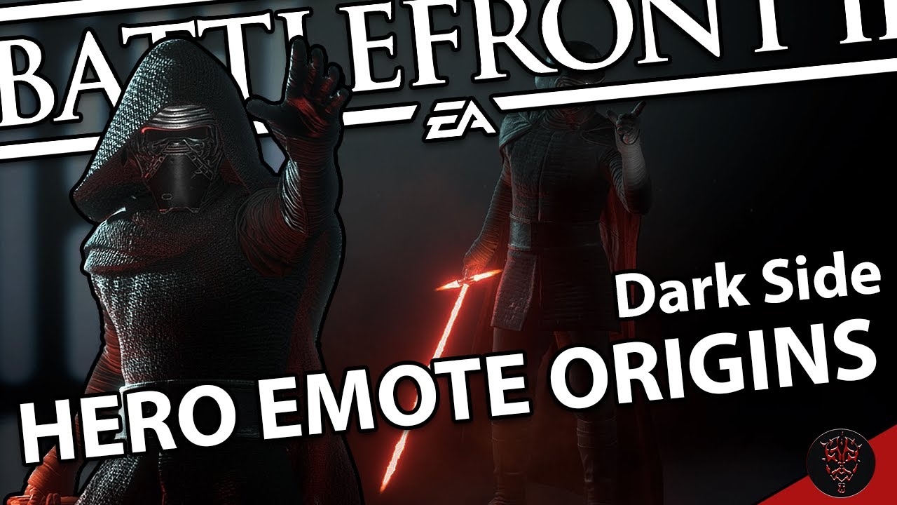 Star Wars Battlefront 2 || Hero Emote Origins || Dark Side - YouTube