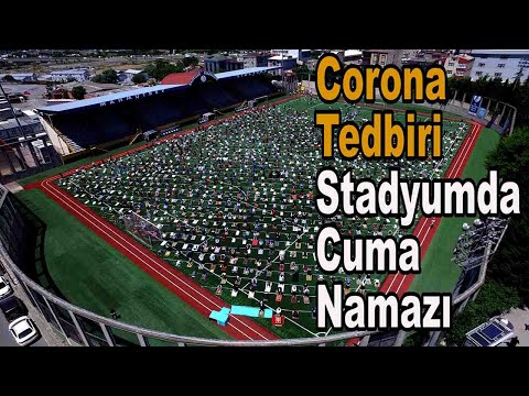 Bağcılar Mahmutbey Stadında Cuma Namazı Sela ve Ezan - Hava Çekimi