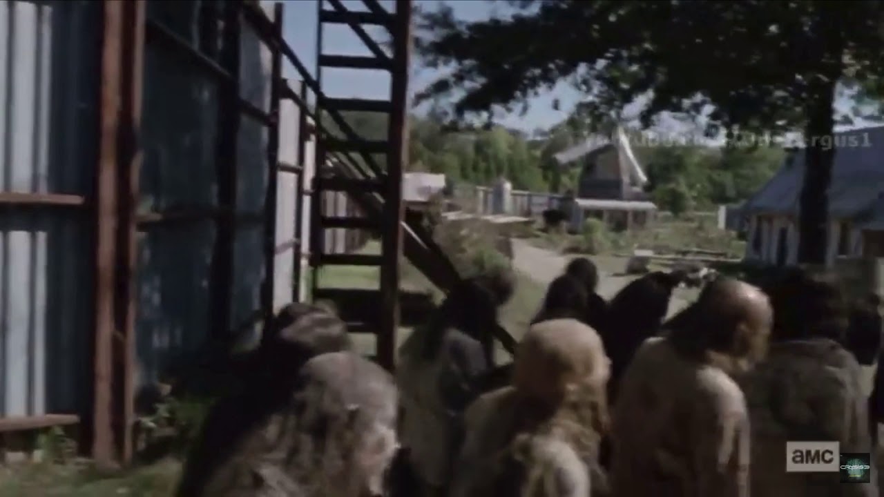 The Walking Dead 10x15 Beta Arrives With The Horde Scene HD - YouTube