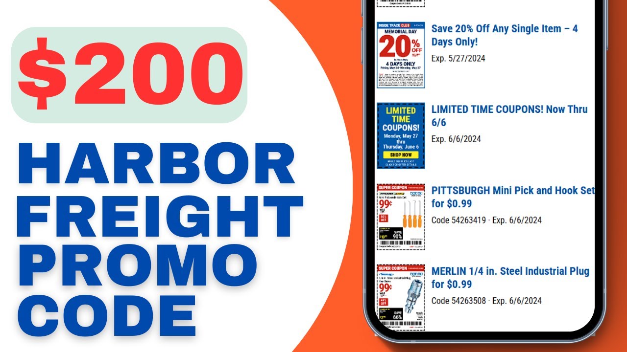 How to Get $200 Harbor Freight Coupon Codes (2024) - YouTube