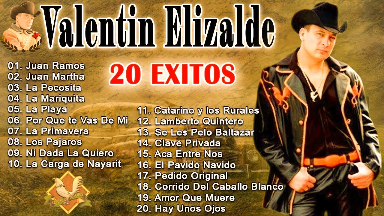Valentin Elizalde Exitos 2023 - Las 20 Mejores Exitos De Valentin ...