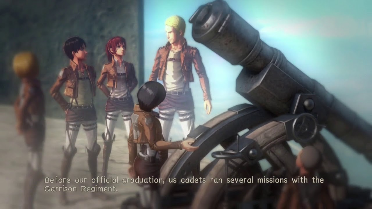 The Garrison Regiment. Cutscene . Reunited . Attack on Titan 2 - YouTube