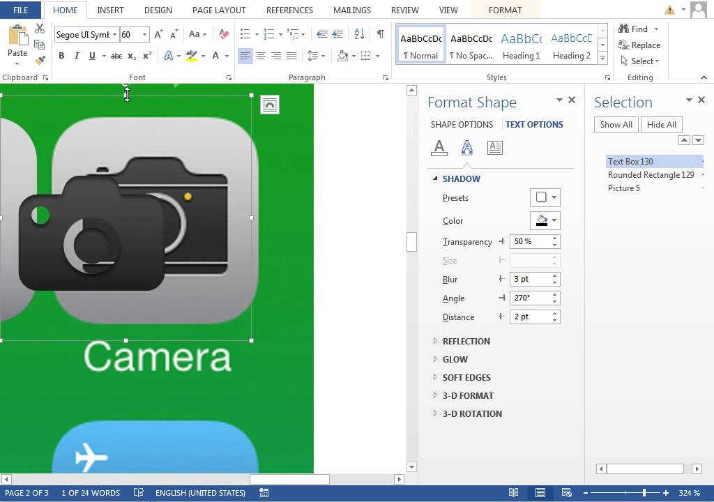 iOS 7 in Word - 15/30 - CAMERA ICON - YouTube