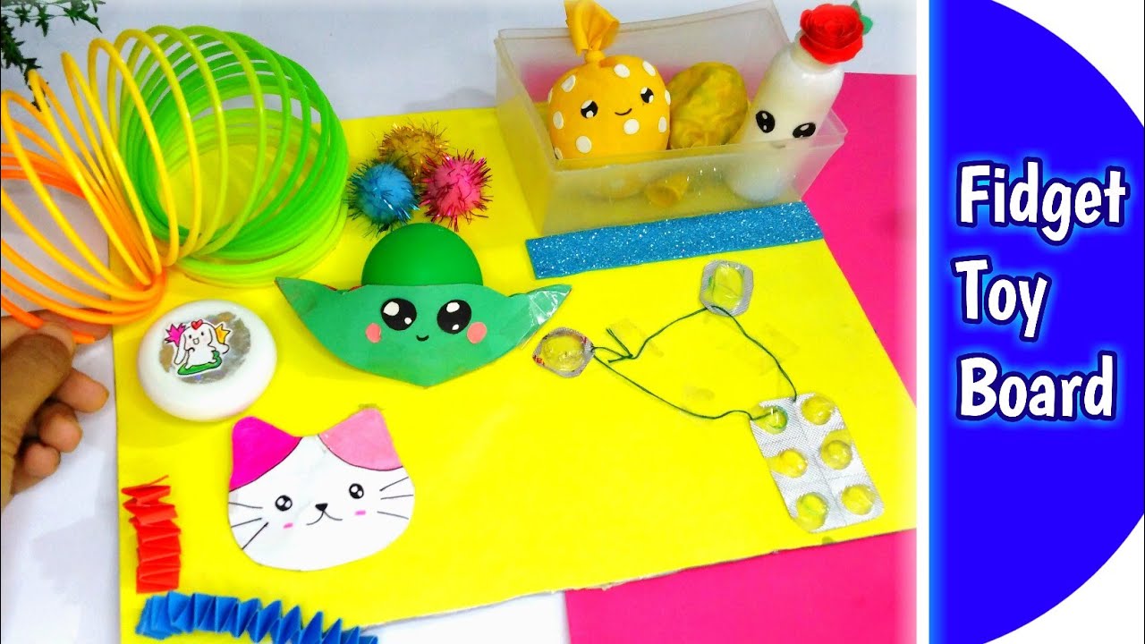 DIY Fidget Toy Board | Homemade fidget toys | DIY Pea Push Pop, Squishy ...