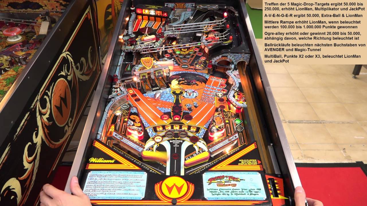 Swords of Fury (Williams, 1988) Flipper Pinball - YouTube