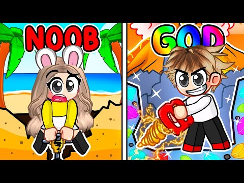 Upgrading Noob To GOD In Drill Digging Simulator With MY Friend!