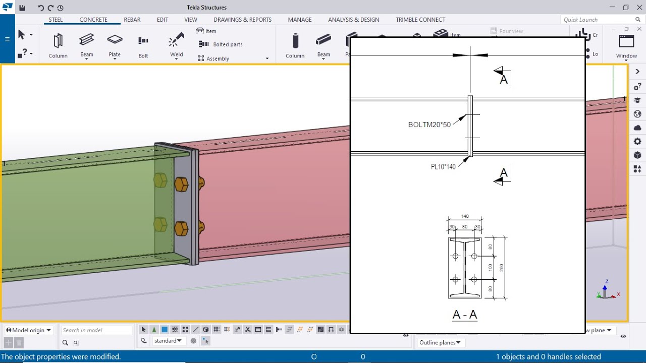 Tekla 2021 Tutorial 20 | Connection with Example - YouTube