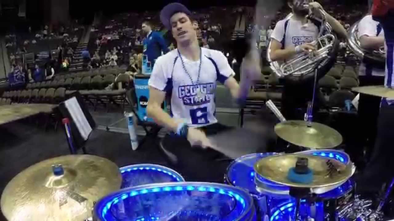 Live Drumming @ The NCAA Tournament w/ the GSU Panther Band! - YouTube
