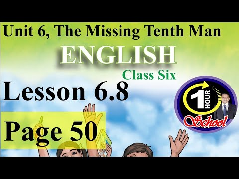 English Class 6 Unit 6 Lesson 6.8 Page 50, English Class 6, 2023, Class ...