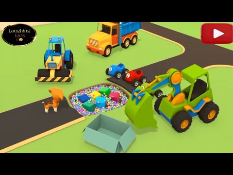 Helping car cartoon kids | cartoon road roller for kids - YouTube