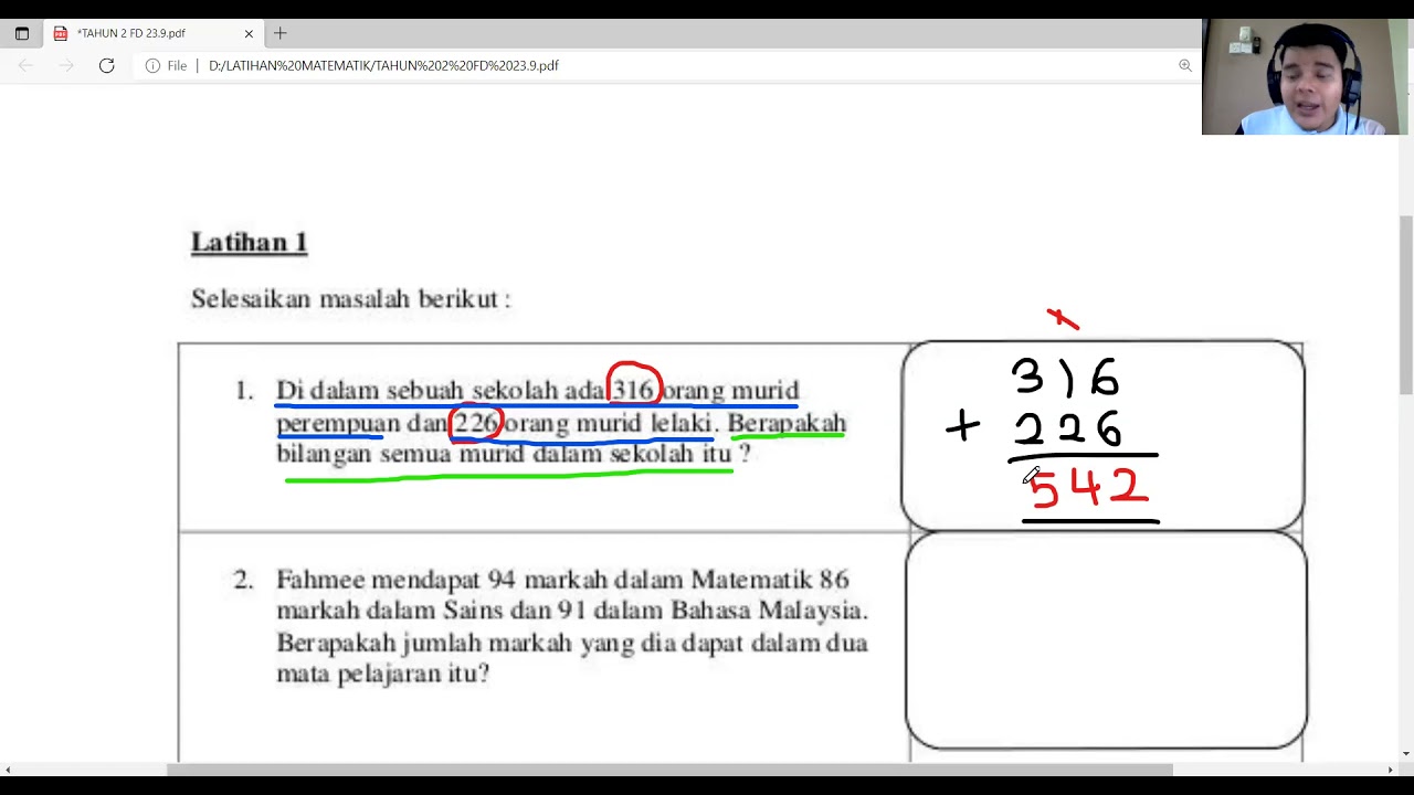 TIPS Menjawab soalan berbentuk Ayat Kefahaman Matematik. - YouTube