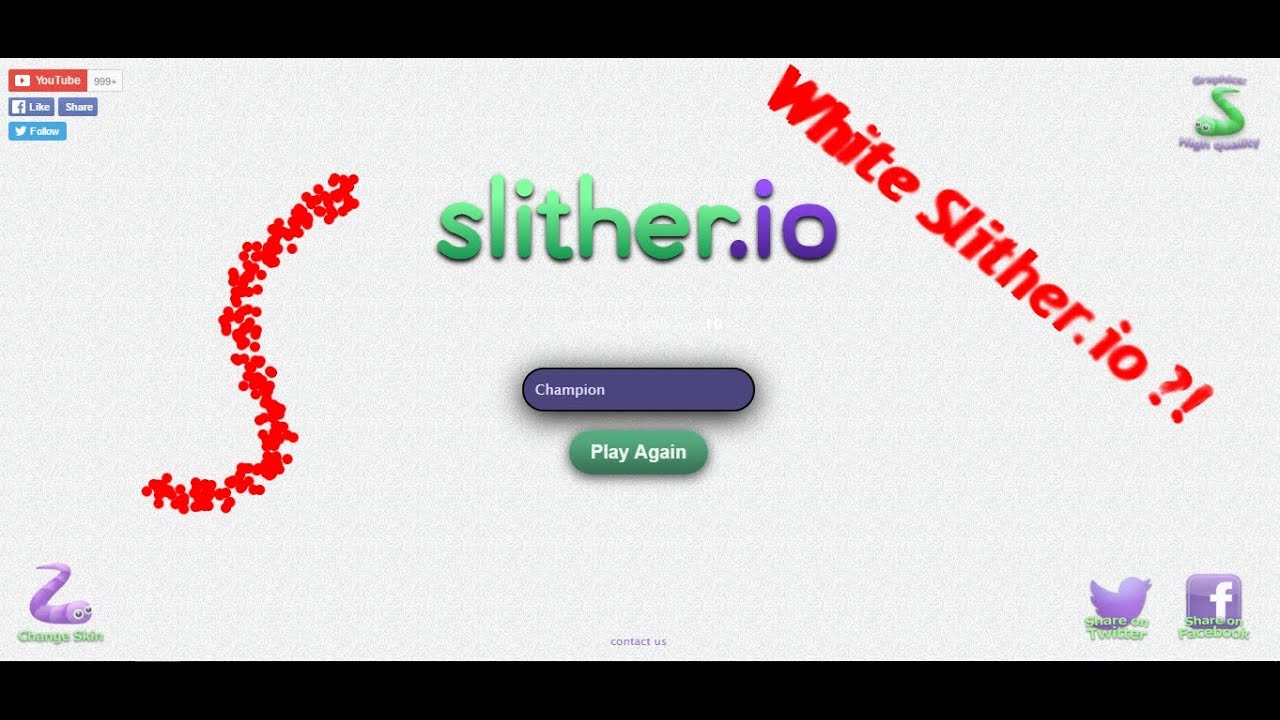 How to change the color of slither.io on white ?! - YouTube