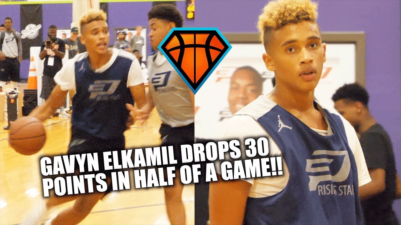 2021 Gavyn Elkamil Drops 30 Points in HALF A GAME at CP3 Rising Stars ...