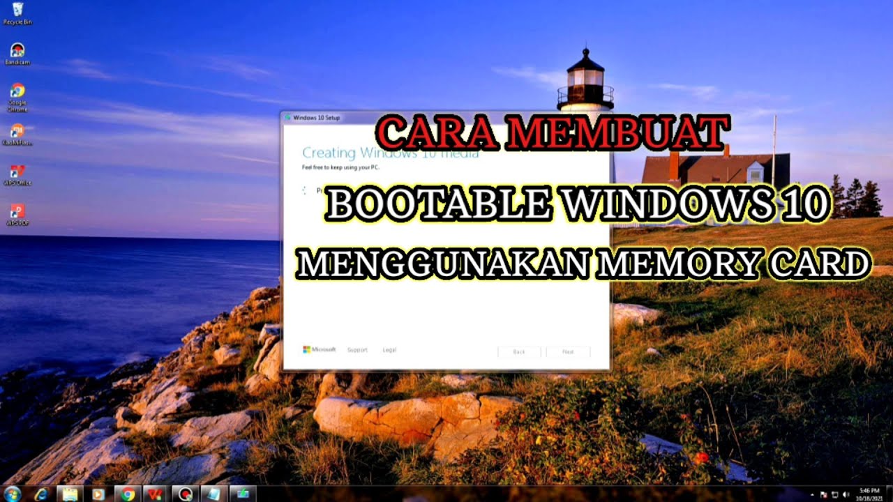 CARA MEMBUAT BOOTABLE WINDOWS 10/7/8 MENGGUNAKAN MEMORY CARD #bootable ...