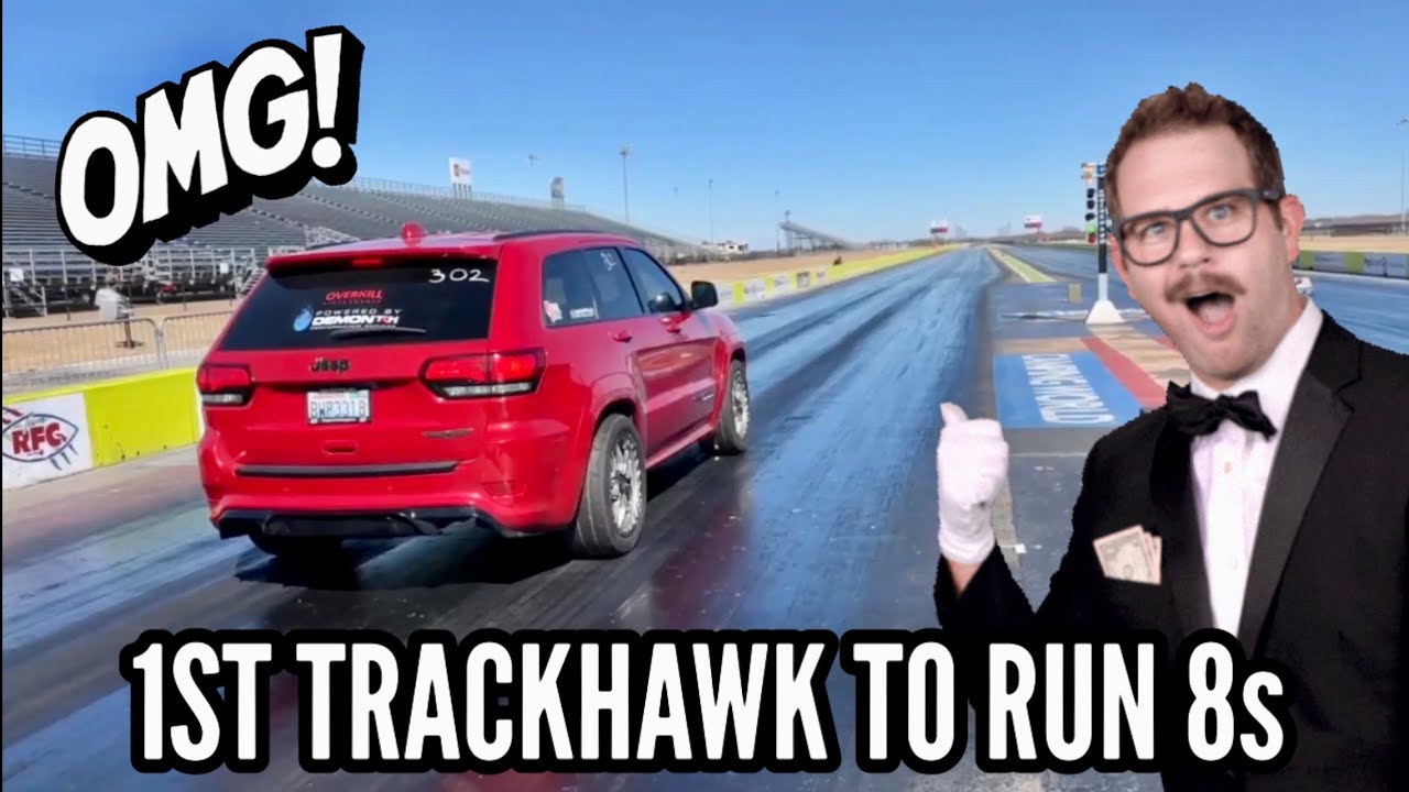 WORLDS FASTEST TRACKHAWK RUNS 8.89 @ 157 MPH - YouTube