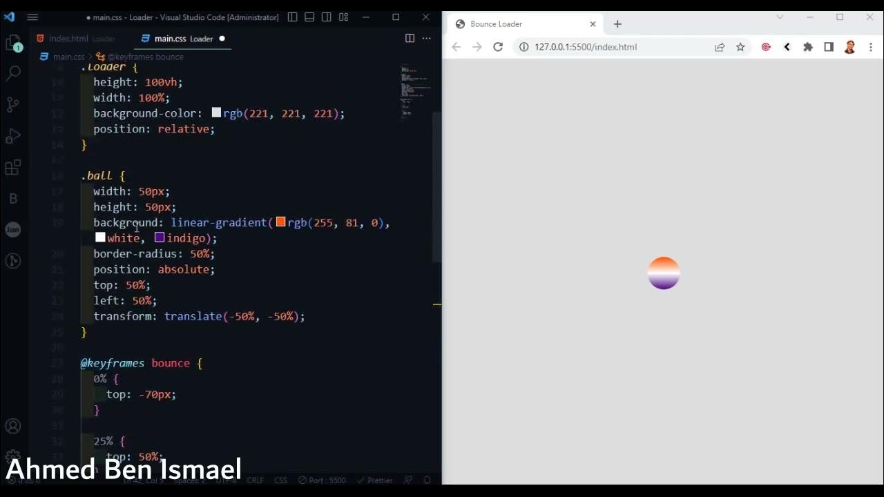 Animating bouncy loading with HTML, CSS - YouTube