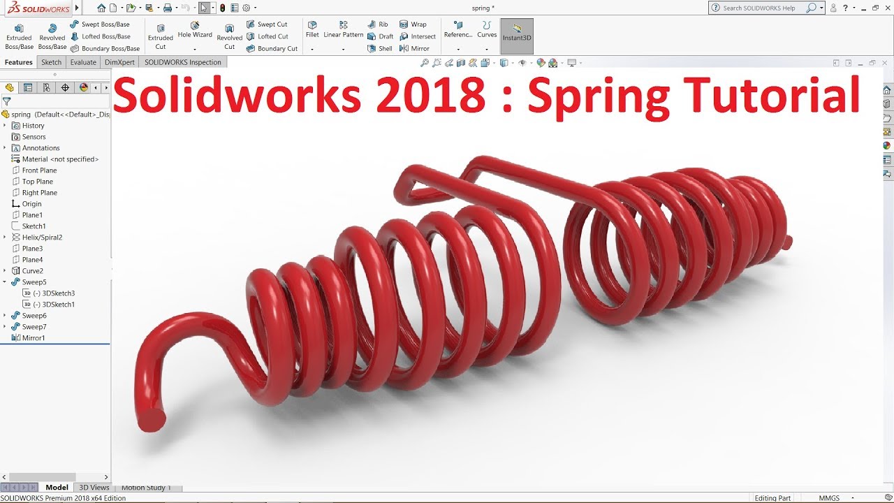 What's New in SOLIDWORKS 2018 Part : Spring | SOLIDWORKS 2018 - YouTube