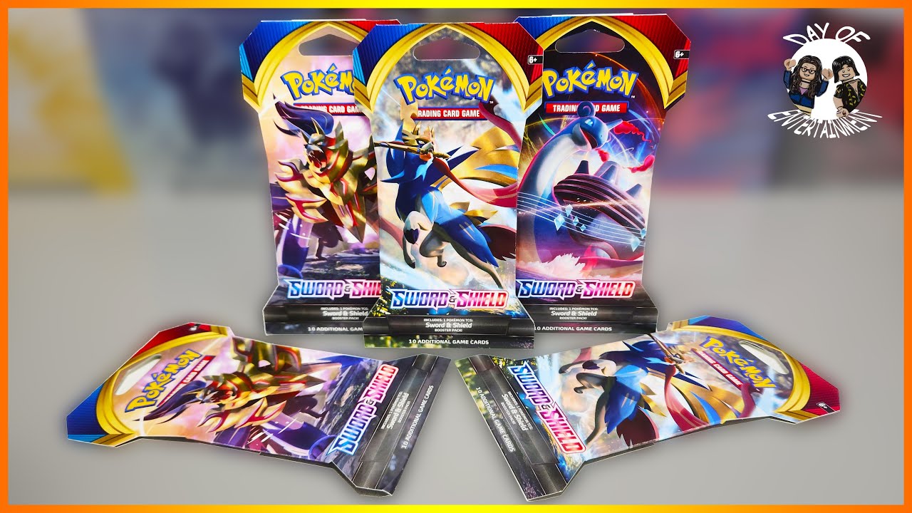 Pokemon TCG: Sword And Shield Base Set Sleeved Booster Packs Opening ...