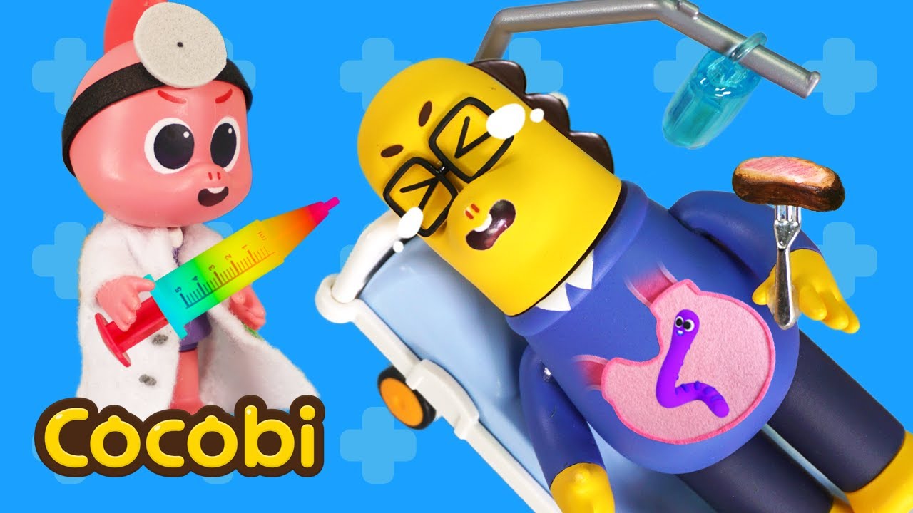 Help Me Bad Parasites Are In My Belly😱 Lets See A Doctor Cocobi Toy Hospital Youtube