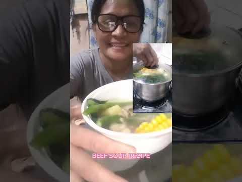 BEEF SOUP RECIPE/ulam sa maulan na araw dito sa bundok - YouTube