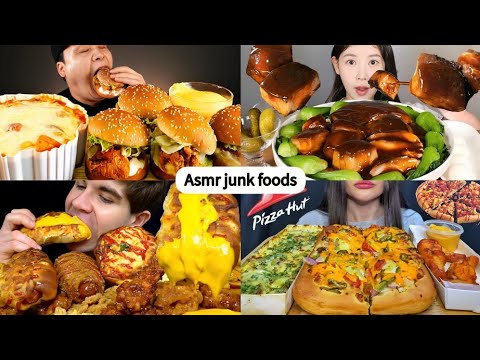 ASMR Eating Lot of JUNK FOODS😍🔥 asmr eating - YouTube