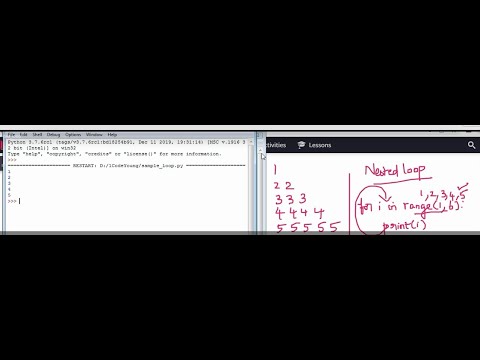python nexted for loop with range() explanation in Tamil|Number pattern ...