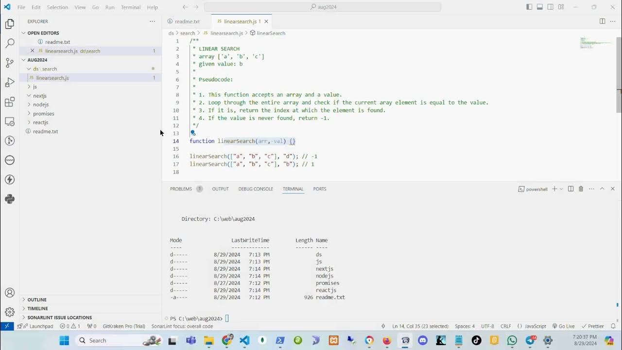 Lesson 005 2024 08 29 Searching Algo 1 - YouTube