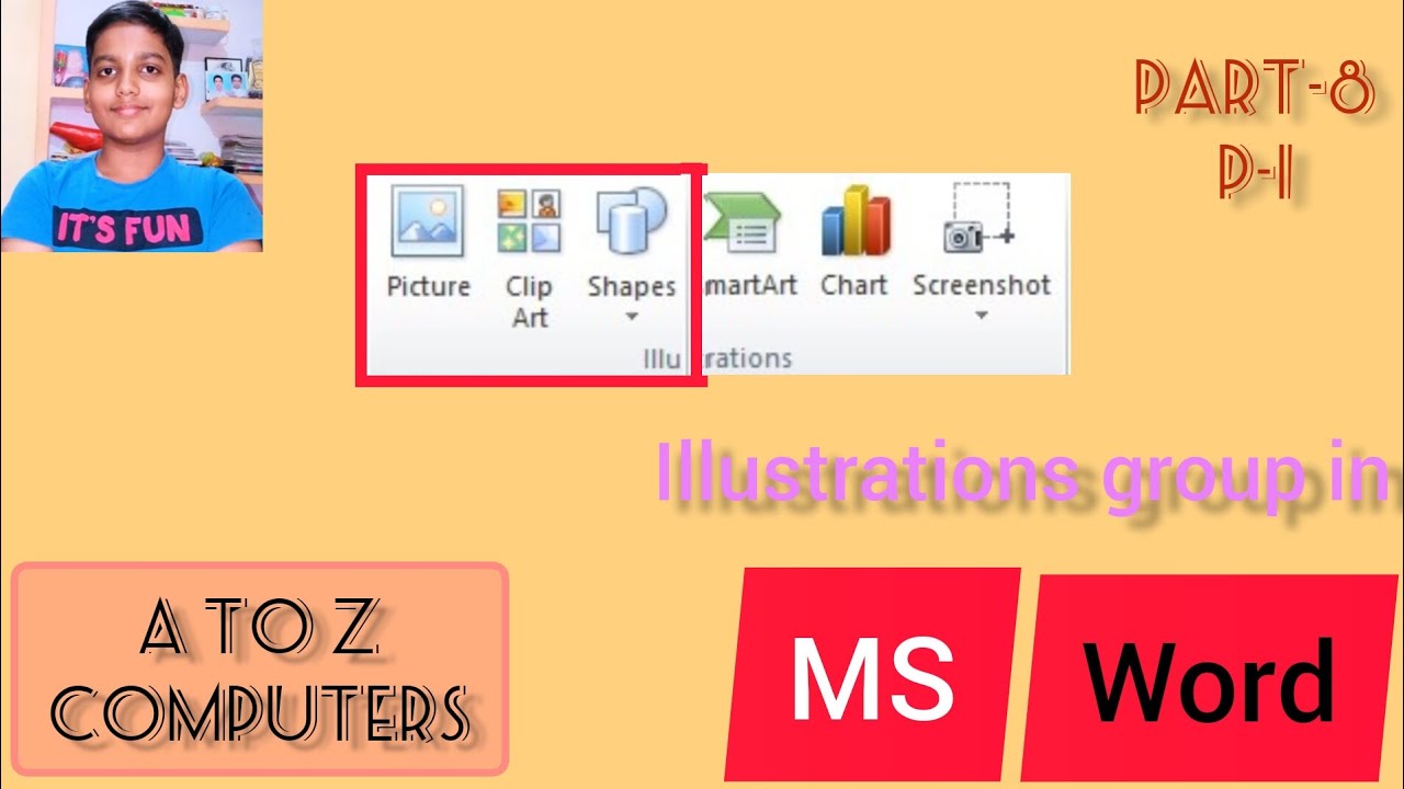 Illustration group in MS Word | Part-8 | P-1 - YouTube