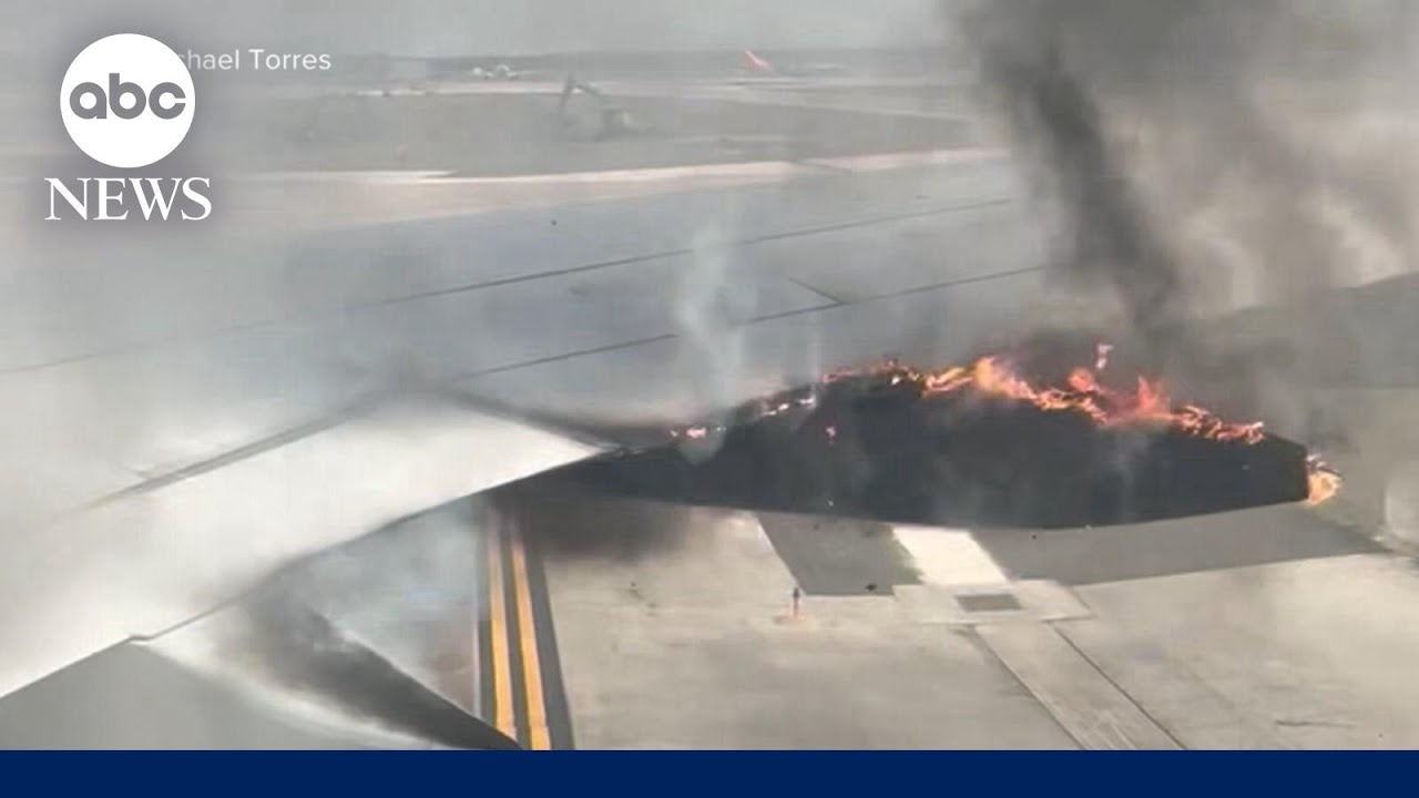 Delta plane's engine catches fire moment before takeoff in Orlando ...